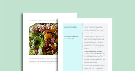 The FDA's Menu Labeling Rule: Guide for Restaurants