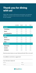 Restaurant Comment Cards: Free Template & Tips