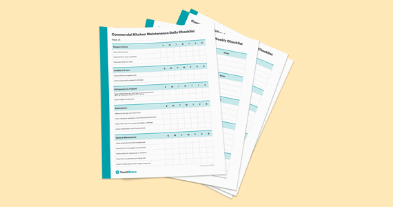 Commercial Kitchen Maintenance Checklist | Free Download
