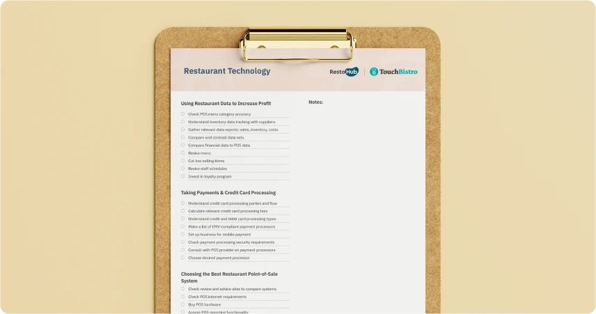 Restaurant Technology Checklist