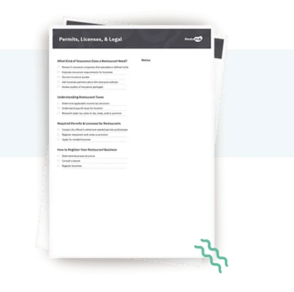 Restaurant Permit, License and Legality Checklist