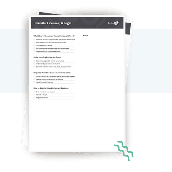 Restaurant Permit, License and Legality Checklist
